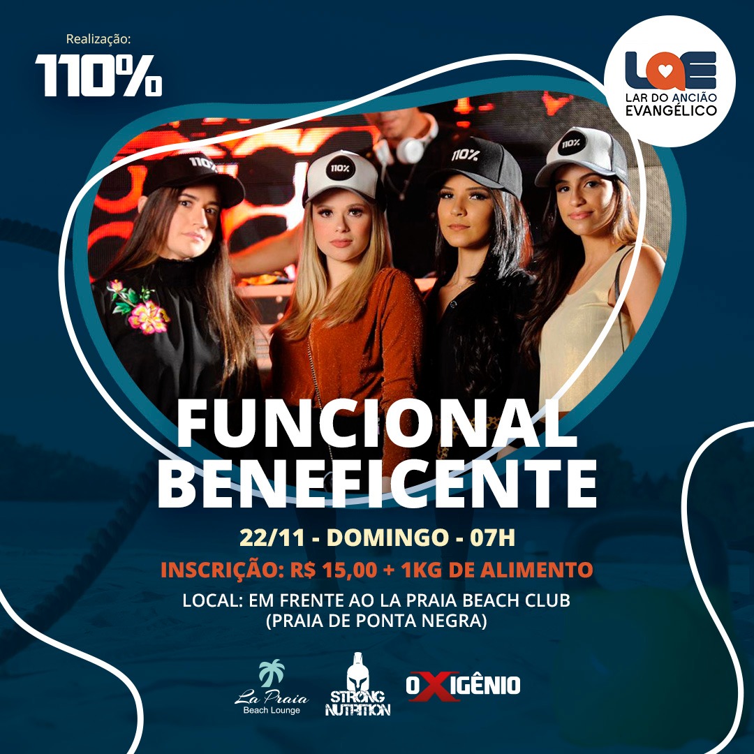 PROJETO 110% PROMOVE FUNCIONAL SOLIDÁRIO DOMINGO NA PRAIA DE PONTA ...